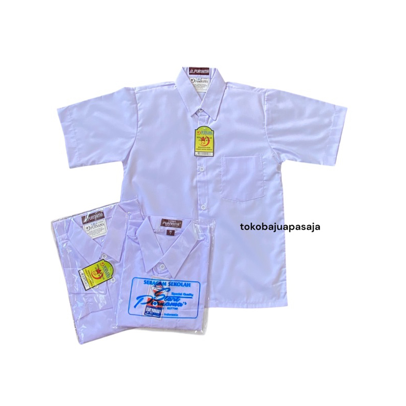 Jual Seragam Hem Putih Pendek PURNAMA GREEN LABEL DAN STAR Seragam ...