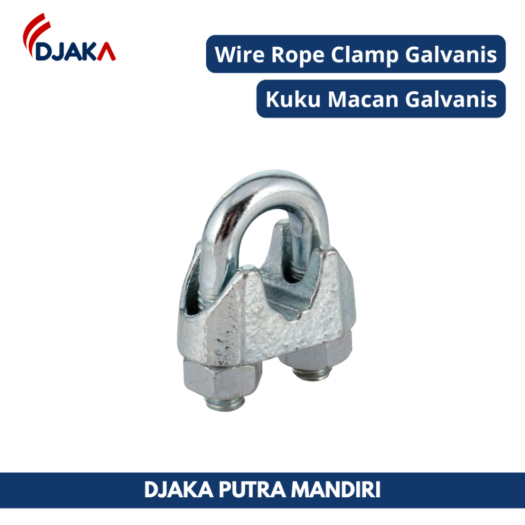 Jual Wire rope clamp / Klem seling / Klem sling galvanis 6 mm | Shopee ...