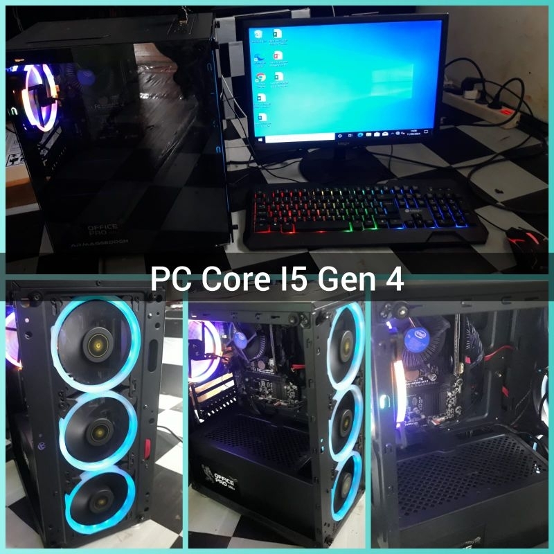 Jual Pc CPU komputer Core i5 Gen 4 build up caseing gameing Terinstal ...
