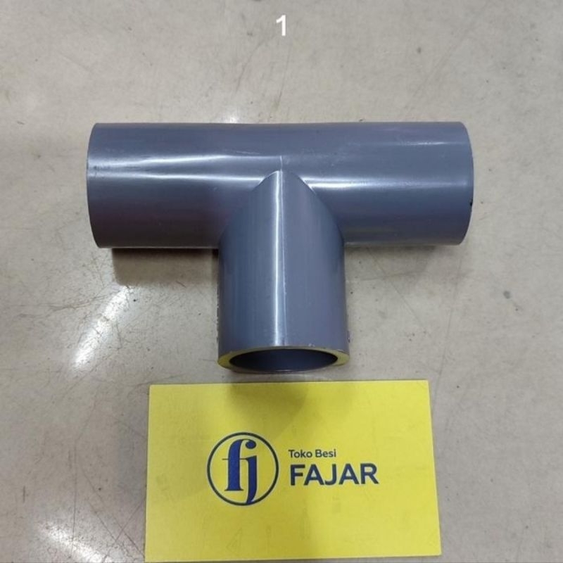 Jual Tee PVC 1 inchi inch sambungan pipa plastik T cabang 3 RUCIKA | Shopee Indonesia