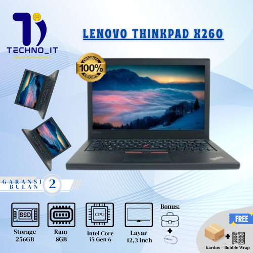Jual LENOVO THINKPAD X260 CORE I5 GEN 6 RAM 8GB SSD 256GB | Shopee Indonesia