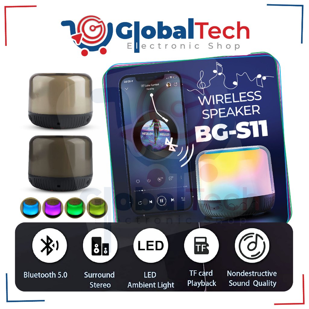 Jual WIRELESS SPEAKER BLUETOOTH BG-S11 SUARA JERNIH FULL BASS | Shopee ...