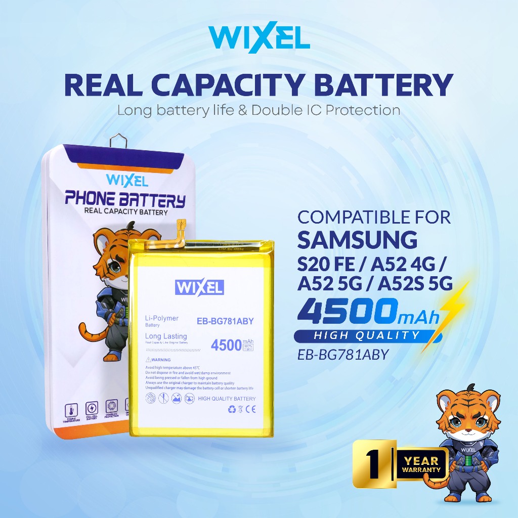 Jual WIXEL Baterai EB-BG781ABY Samsung Galaxy S20 FE / A52 4G / A52 5G / A52S 5G Real Capacity ...