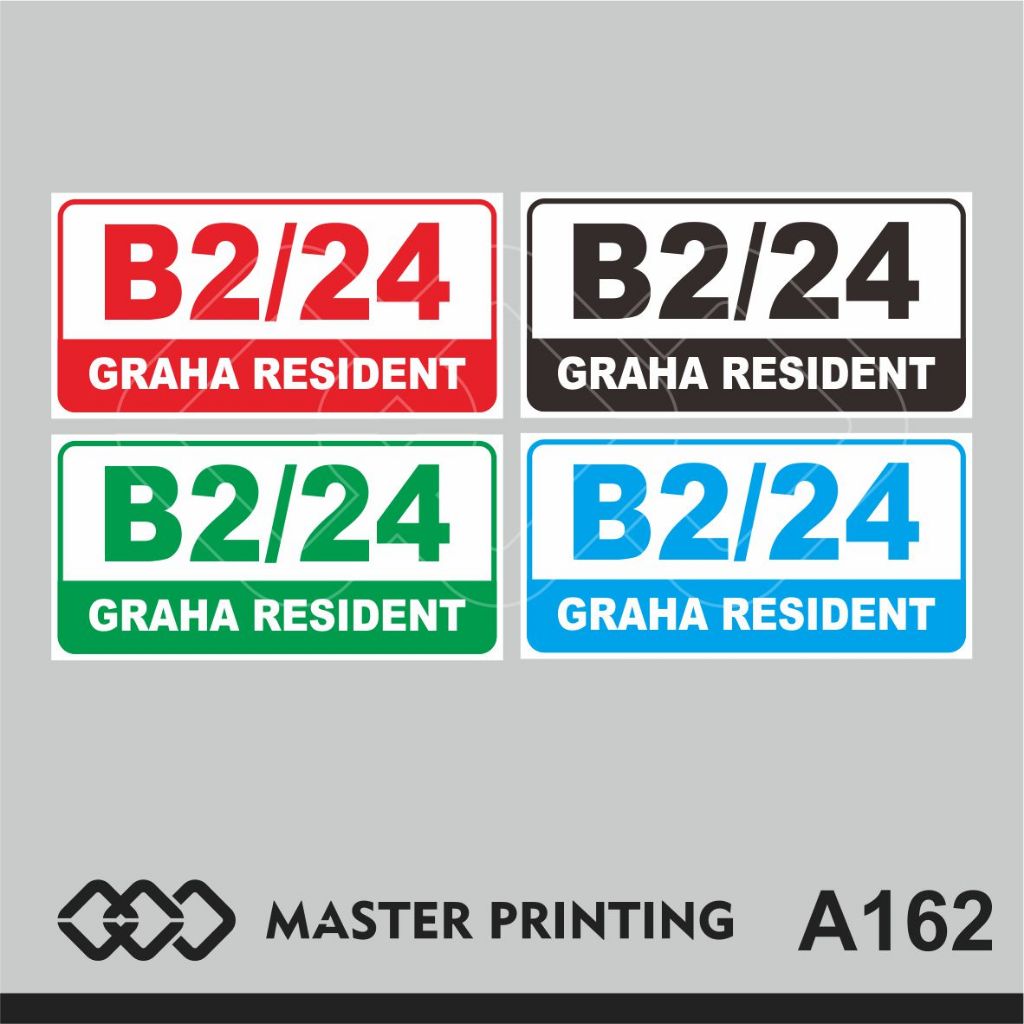 Jual A162 - Akrilik Nomor Rumah, Kantor, Kost, Acrylic Sign, Tahan Air ...