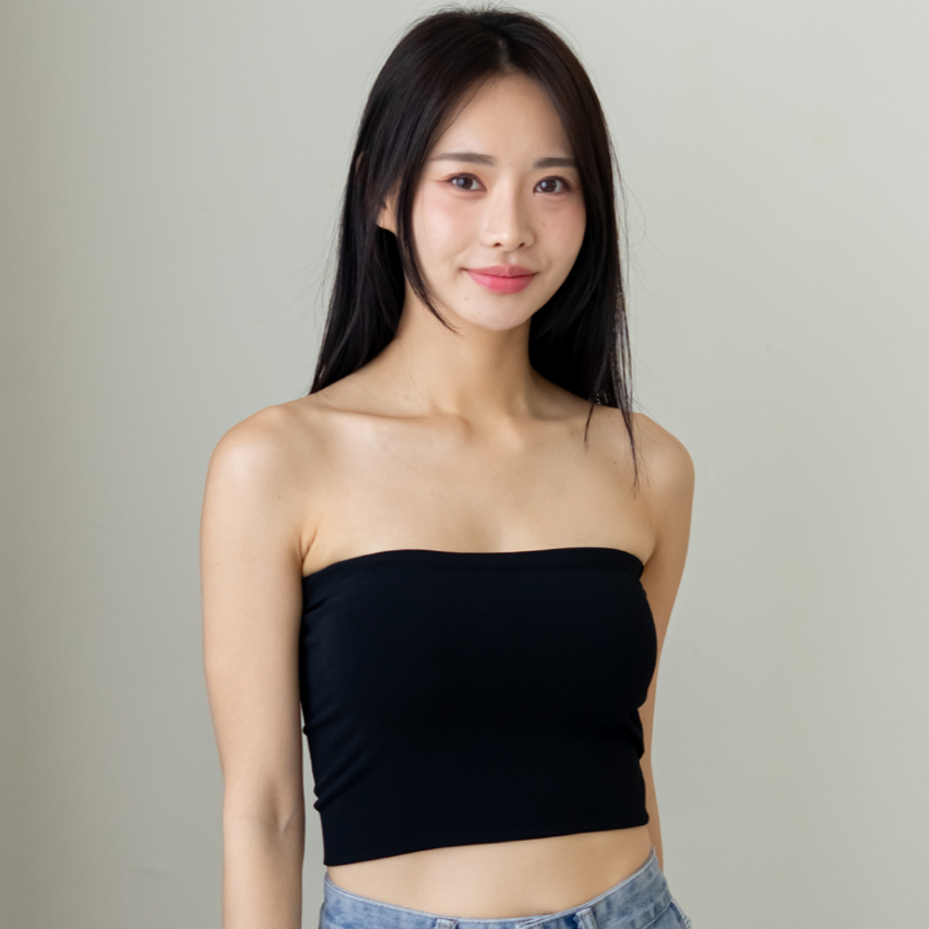 Jual BODYCON Luna | Crop Tube Top Polos - Baju Tanpa Tali Stretch Fit ...