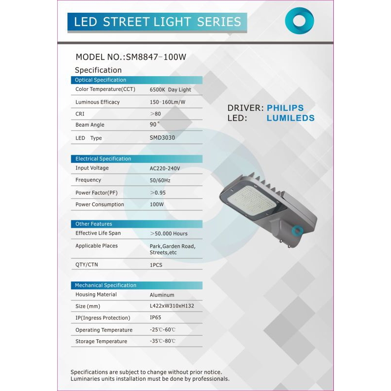 Jual Lampu Jalan Led / Lampu PJU Led traffo travo Philips 100W 150W AC ...