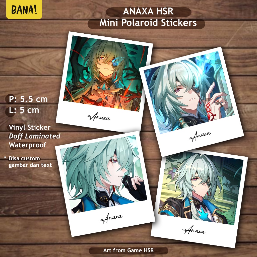 Jual Mini Polaroid Stiker ANAXA Honkai Star Rail Premium Anime Sticker ...
