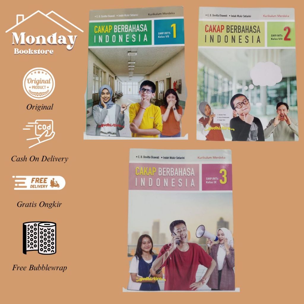 Jual YUDHISTIRA SMP - Cakap Berbahasa Indonesia SMP Kelas VII, VIII, IX Kurikulum Merdeka ...