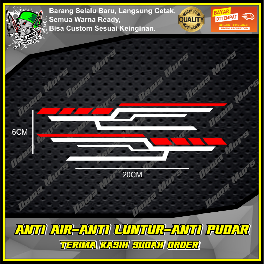 Jual Cutting Sticker GARIS VECTOR SEPASANG KANAN KIRI Sticker Cocok ...