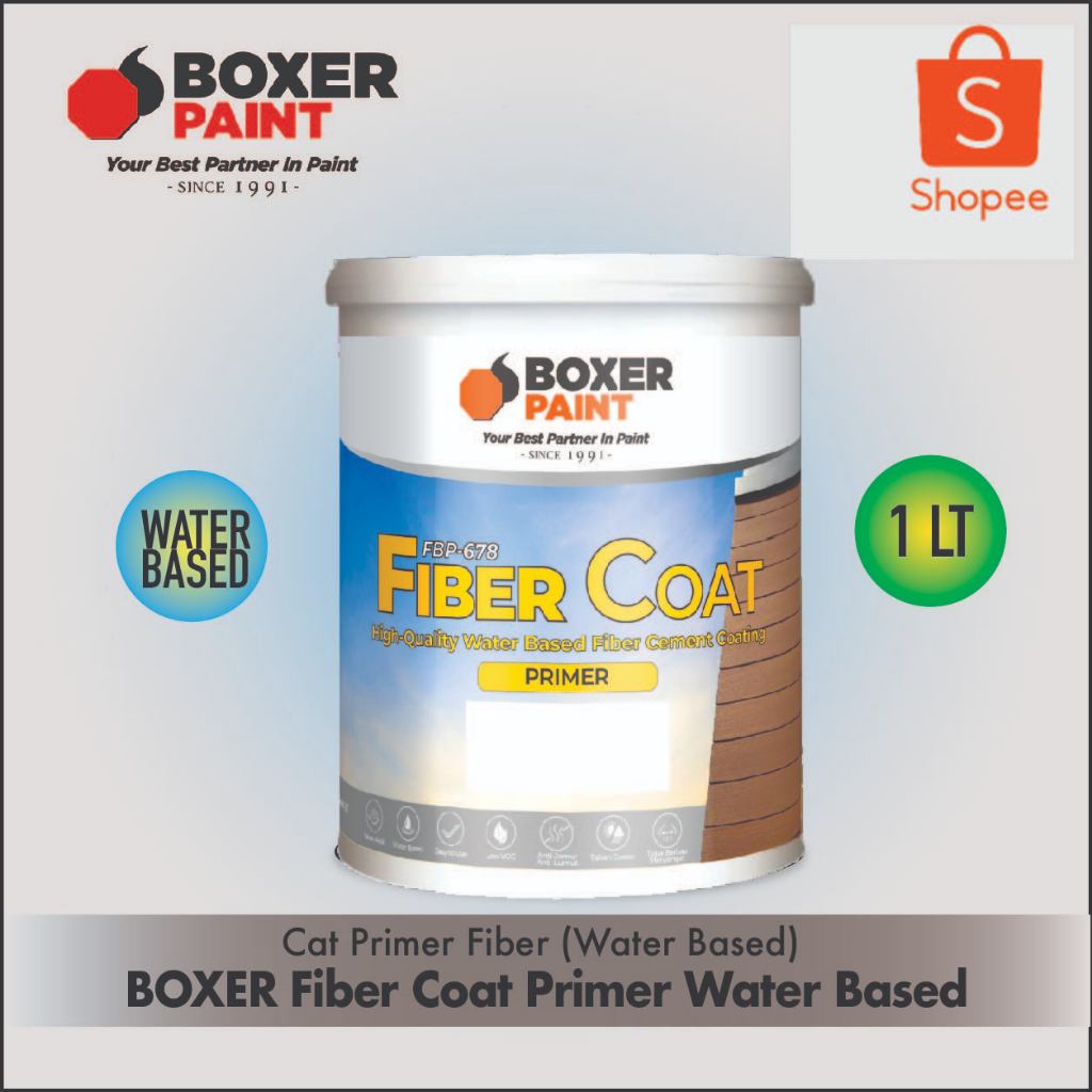 Jual BOXER FIBER COAT Primer WB FBP-678 (1 LT) Cat Dasar Lisplang Papan ...