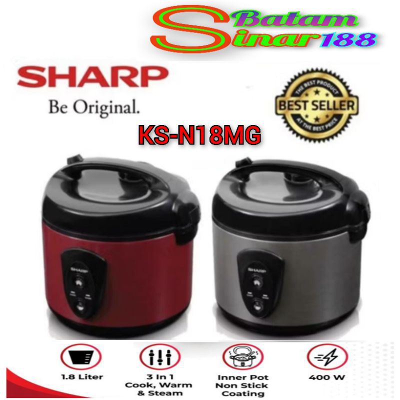 Jual RICE COOKER SHARP KS-N18MG 3in1 1,8Liter/MAGICOM/PENANAK NASI ...