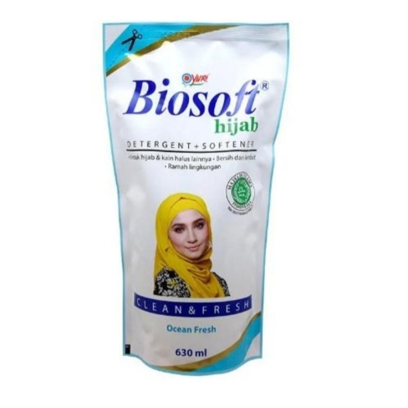 Jual Biosoft Hijab Detergent & Soft Ocean Fresh 630ml | Shopee Indonesia