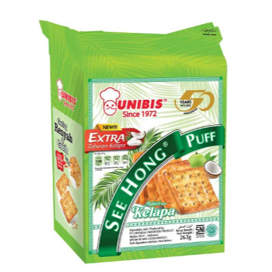 Jual Unibis See Hong Puff Kelapa 263g / Biskuit Unibis See Hong Puff ...