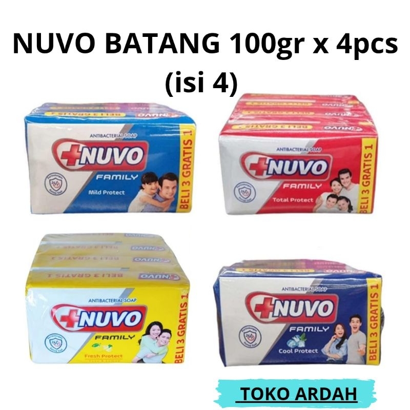 Jual NUVO SABUN BATANG JUMBO 100GR X 4 PCS | Shopee Indonesia