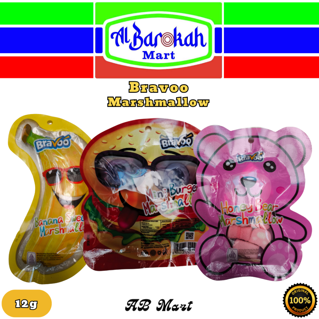 Jual Bravo Marshmallow Mini Burger | Banana Sweet | Honey Bear | Shopee ...