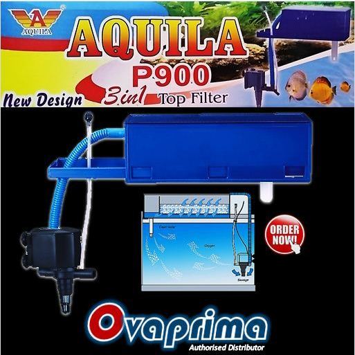 Jual Aquila P-900 Filter Atas Aquarium Top Filter | Shopee Indonesia