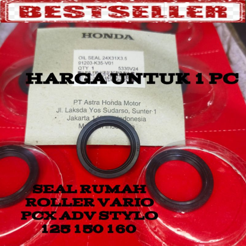 Jual 91203-K35-V01 SEAL SIL RUMAH ROLLER HONDA ADV PCX STYLO VARIO 125 ...