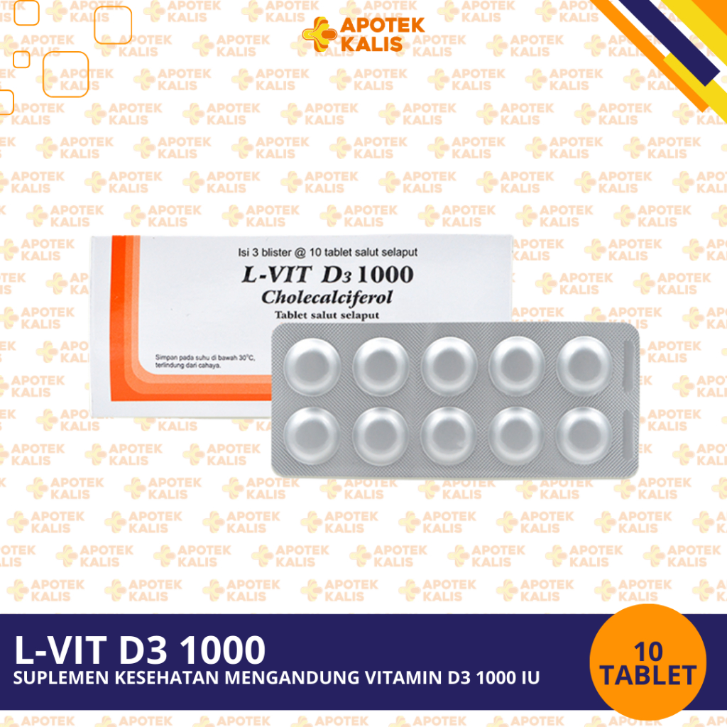 Jual L - VIT D3 1000 IU TABLET SALUT SELAPUT UNTUK MEMENUHI KEBUTUHAN ...