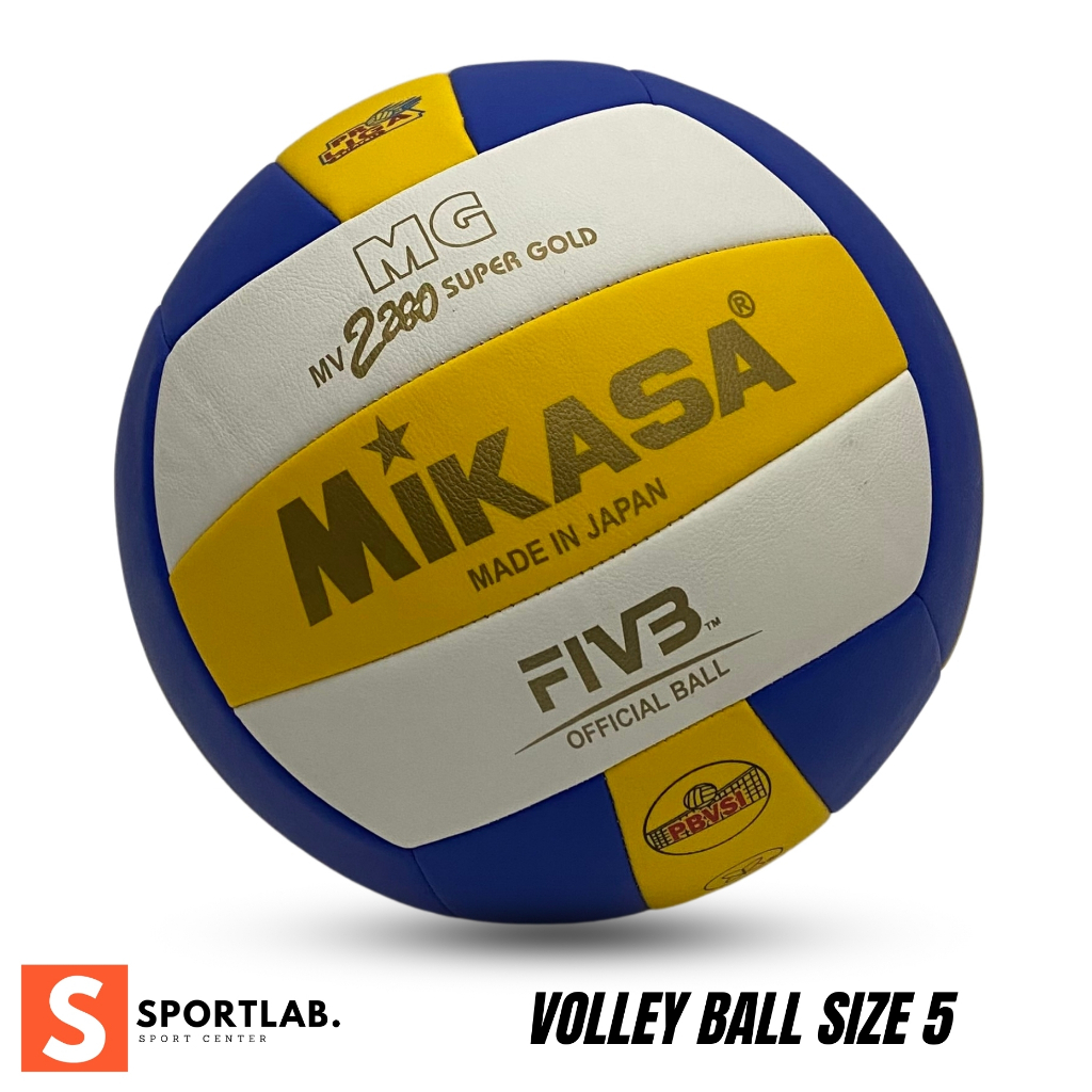 Jual Bola Voli Volly Voly volley ball mikasa supergold size 5 bola voli ...