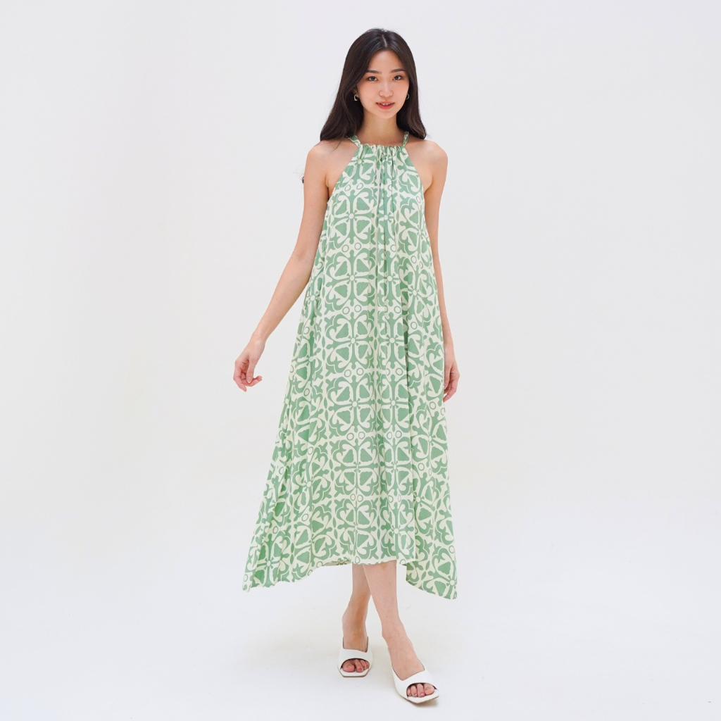 Jual Dress Bunga Wanita Korean Style Long Dress Pantai Sleeveless Bahan ...