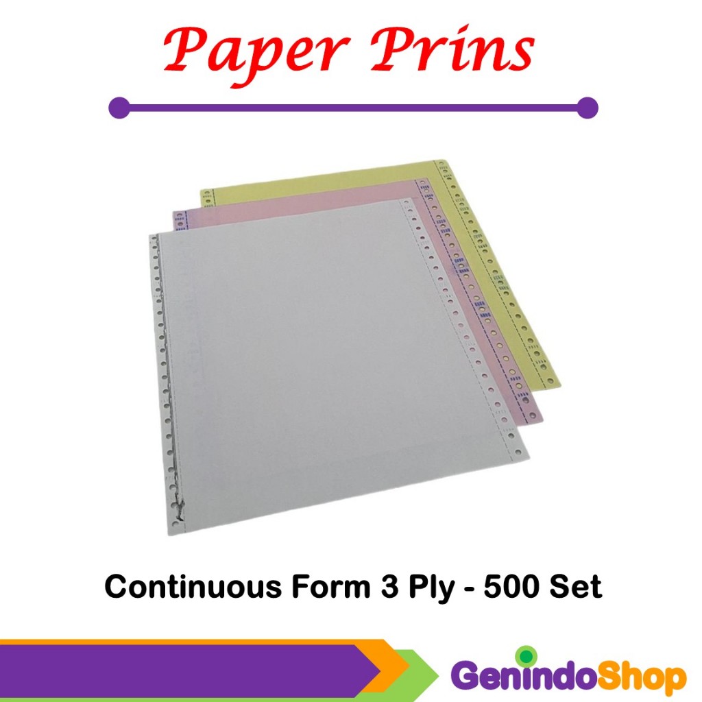Jual Kertas Continuous Form 3 Ply NCR 9,5 x 11" (Full) Paper Prins ...