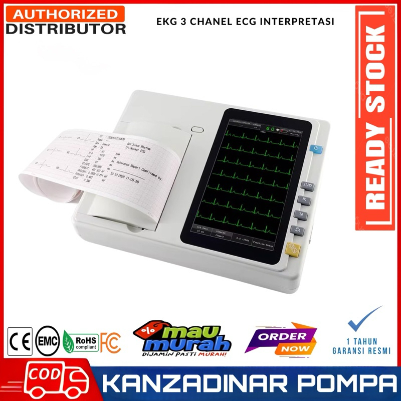 Jual ECG 3-Channel ECG Mesin EKG Elektrokardiograf dengan Perangkat ...