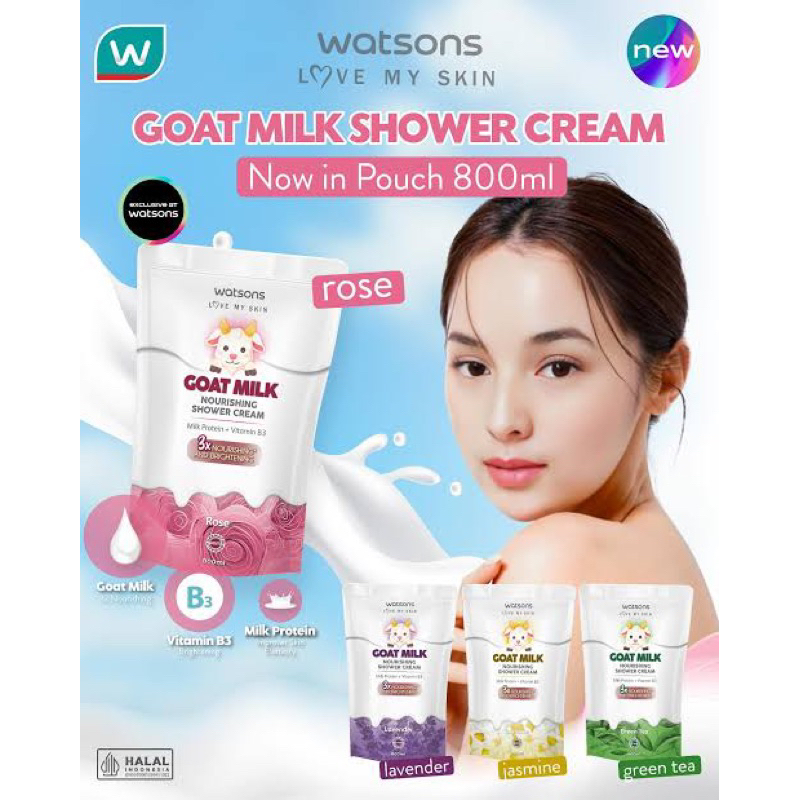 Jual Watsons Goat Milk Shower Cream REFILL 800ml - Isi Ulang Sabun ...