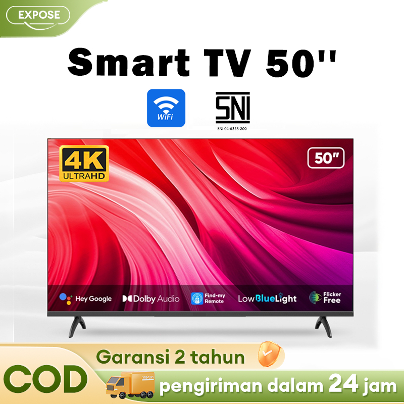 Jual Smart TV 50 Inch 4K UHD OLED Android 12.0 WiFi built-in TV BOX ...
