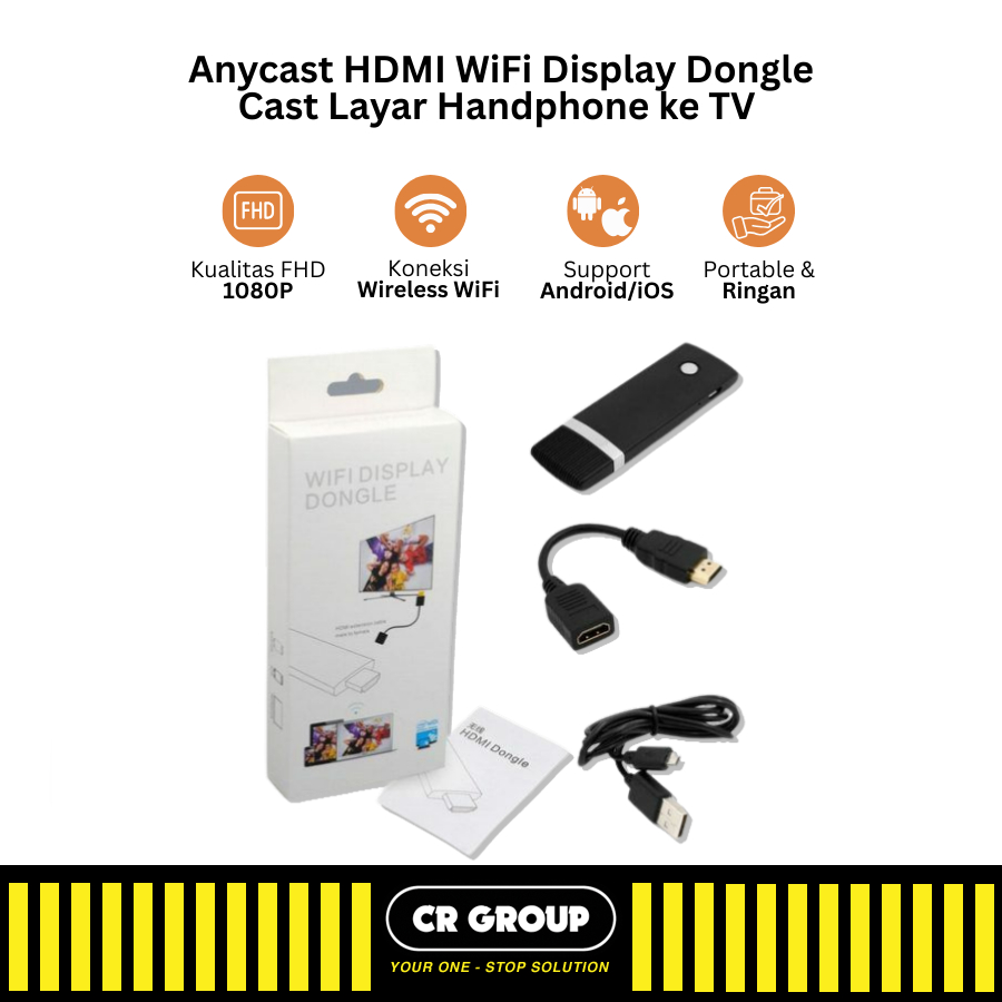 Jual [CRGROUP] Anycast HDMI WiFi Display Dongle - Cast Layar Handphone ke TV - Wireless Anycast ...