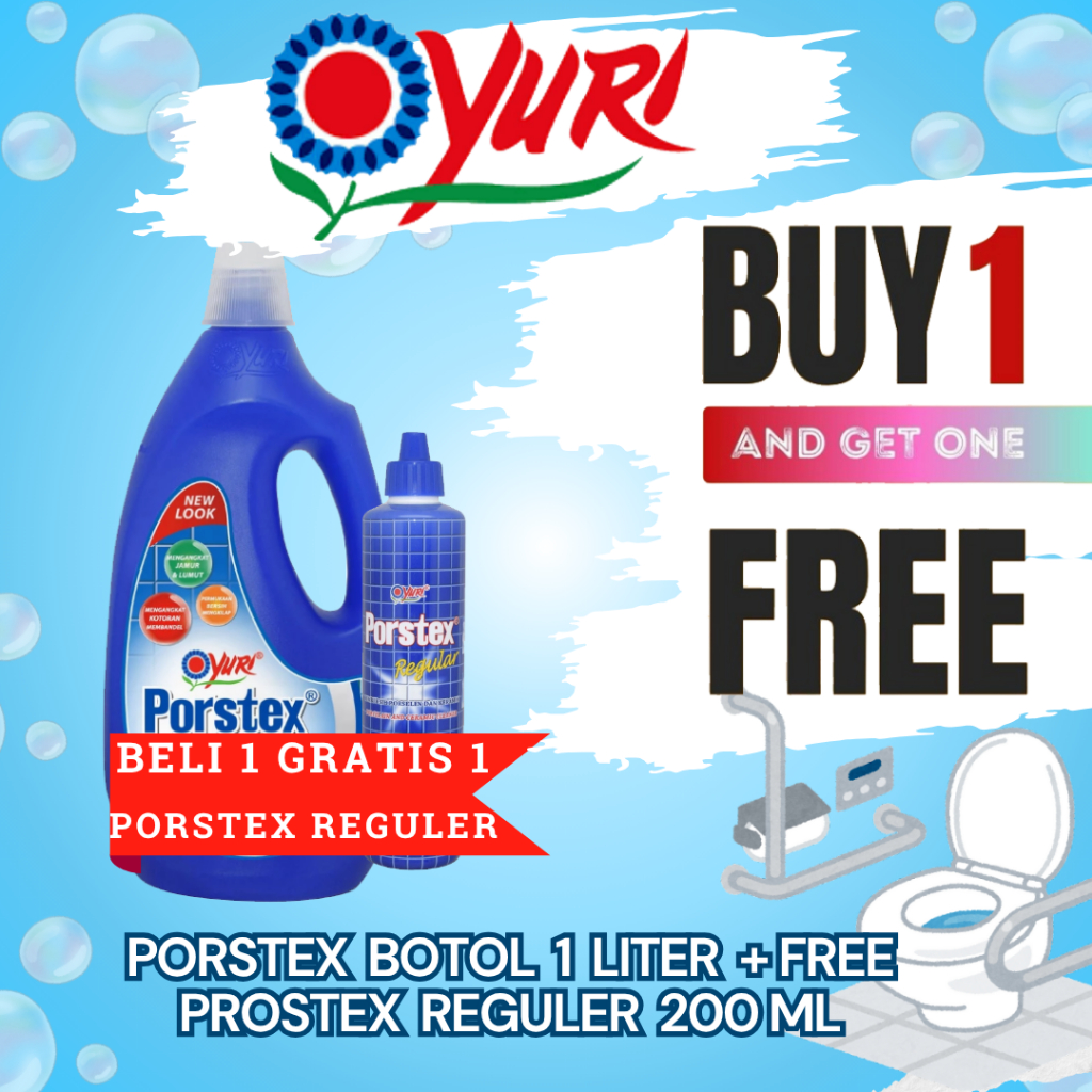 Jual BOGOF Yuri Porstex Regular 700 Ml | Kloset 500ml (Wajib pesan ...