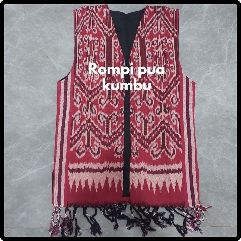 Jual Rompi pua kumbu Vest Pua Kumbu Rompi Dayak Baju Adat Khas ...