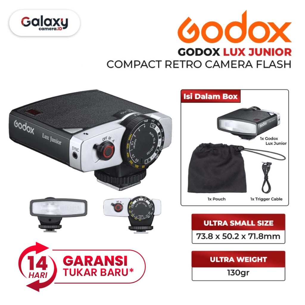 Jual Godox Lux Junior Retro Flash Camera Vintage Compact Universal ...