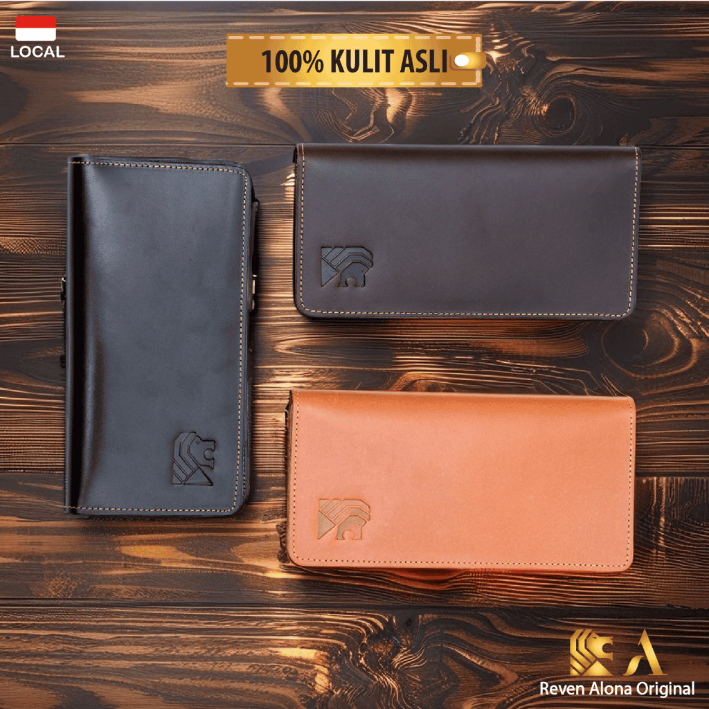 Jual Dompet Kulit Sapi Asli Pria Panjang Original 100% Premium Leather ...