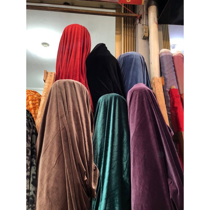 Jual kain bludru velvet polos melar meteran 100x150cm | Shopee Indonesia