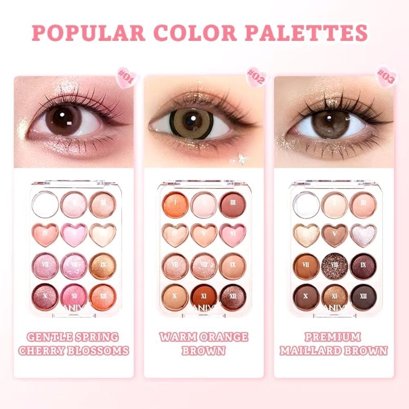 Jual SANIYE EYESHADOW ISI 12 (EYES OF ENCHANTMENT) | Shopee Indonesia