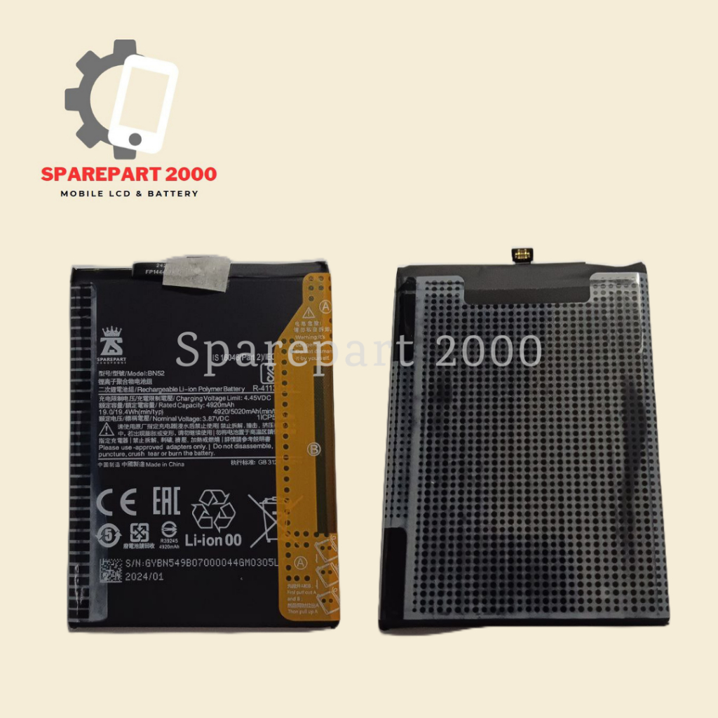 Jual BATTERY XIAOMI BN52 (REDMI NOTE 9 PRO) | Shopee Indonesia