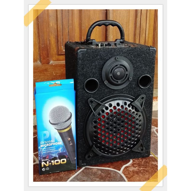 Jual Speaker Aktif Rakitan Fitur lengkap BONUS MIC | Shopee Indonesia