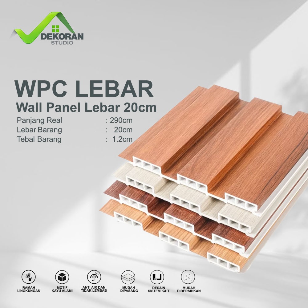 Jual Dekoran Studio - WPC Wall Panel Lebar 20cm Woodpanel Motif Kayu ...