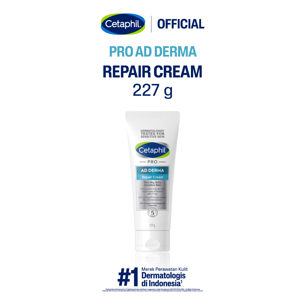 Jual Cetaphil Pro AD Derma Repair Cream 227g dengan Ad-Resyl, Filaggrin ...