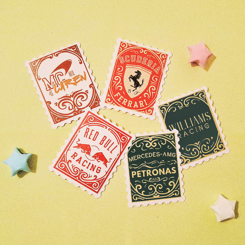 Jual F1 Formula 1 Stamp Sticker Perangko Vinyl By ZnStudio | Shopee ...