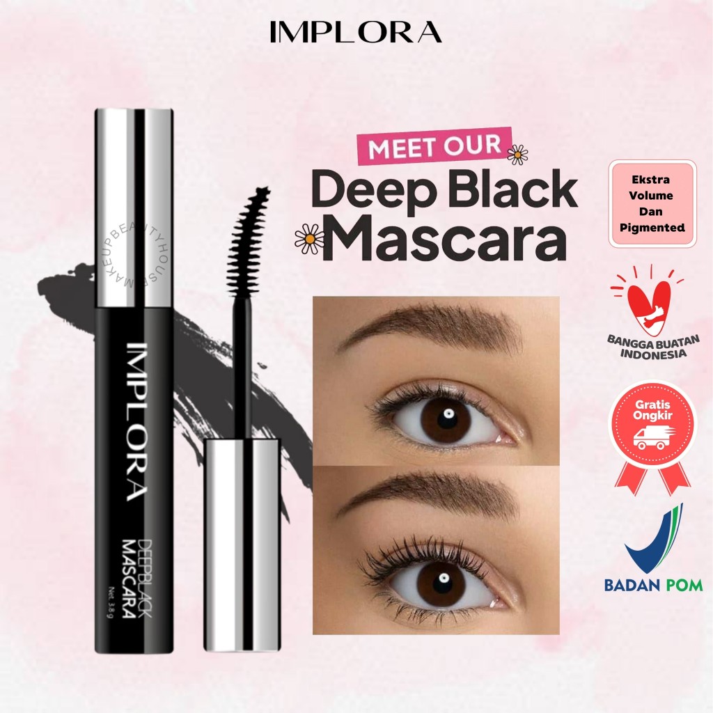 Jual IMPLORA Deep Black Mascara 3.8gr | Shopee Indonesia