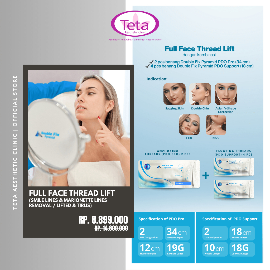 Jual TETA Full Face Thread Lift by Double Fix Pyramid | Shopee Indonesia