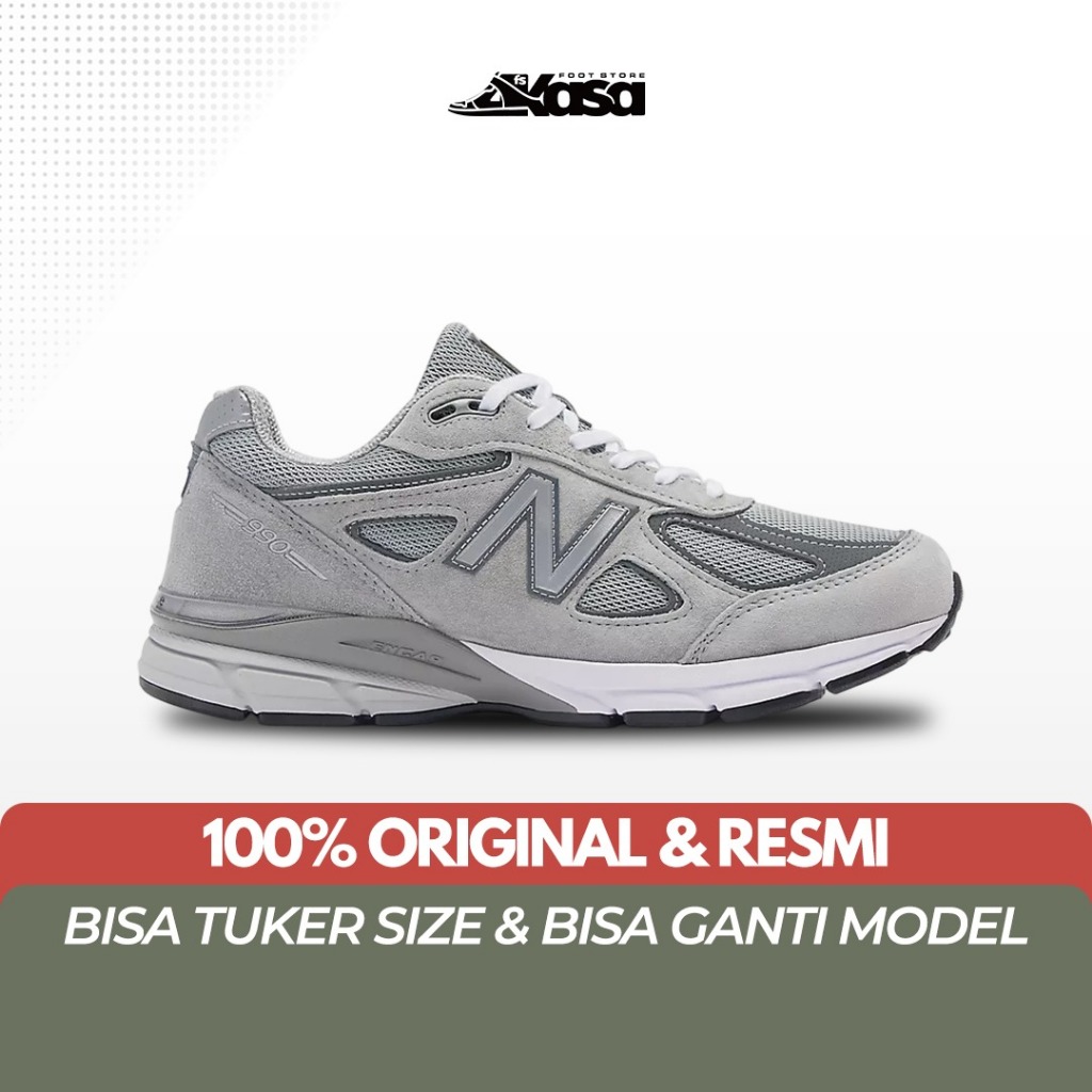 Jual Sepatu Sneakers Unisex NB 990 V4 Core Made in USA Grey Silver ...