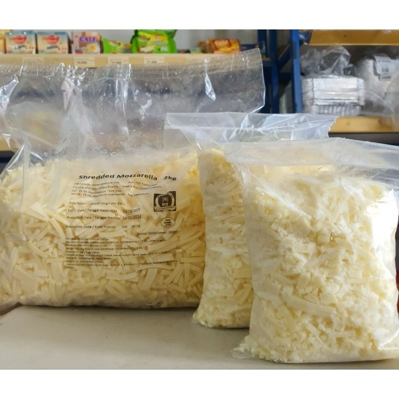 Jual Mozarella Shredded UK REPACK / Keju Mozarella 1 Kg | Shopee Indonesia