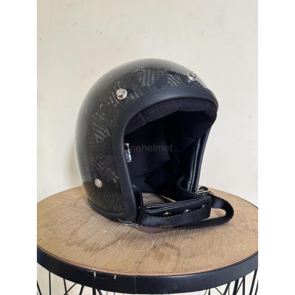 Jual Helm slimhead black carbon tx500 custom los santos-Helm slimhead ...