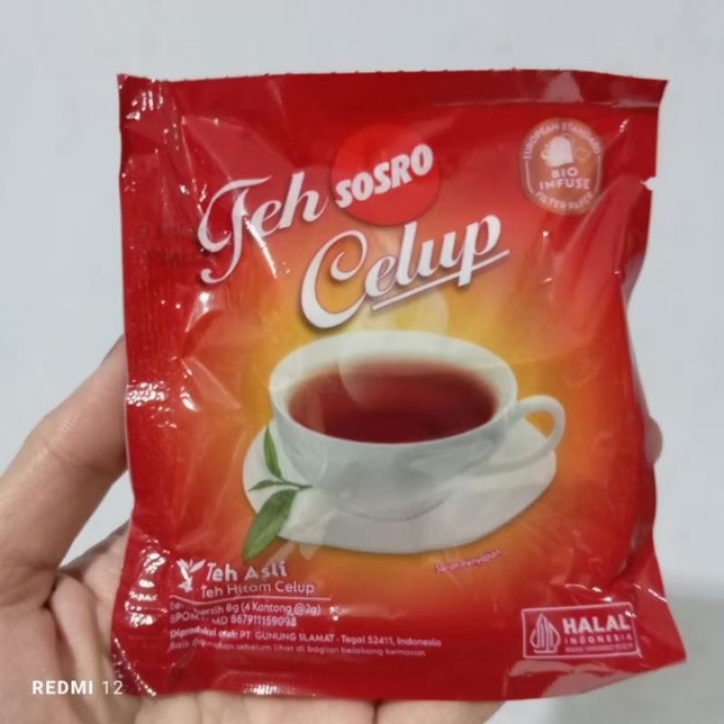 Jual Teh celup Sosro sachet isi 4 kantong teh Sosro celup isi 4 kantong ...