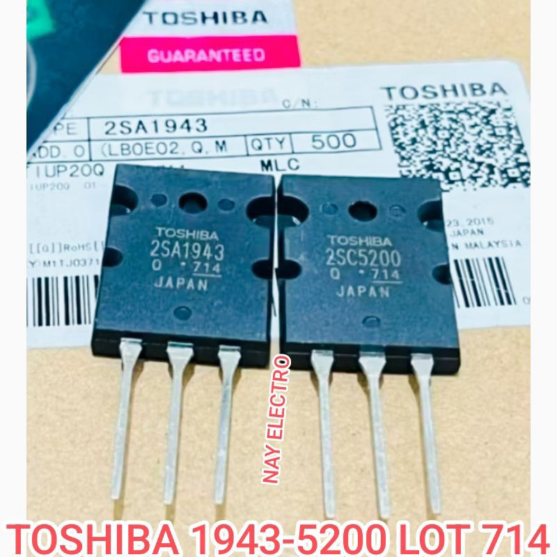 Jual TRANSISTOR TOSHIBA 5200-1943 (714)/ TR TOSHIBA 2SA1943-2SC5200(714) ASLI PERSET | Shopee ...