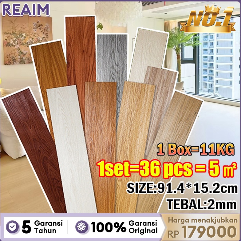 Jual KODE V32U 1 BOX 36 Pcs Floor Vinyl Lantai Stiker 915cm x 152cm ...