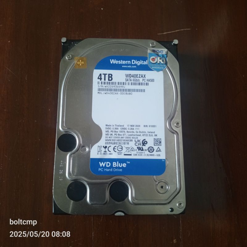 Jual hdd 4tb WD blue garansi resmi 2026 hardisk ORI 3,5 inch | Shopee Indonesia