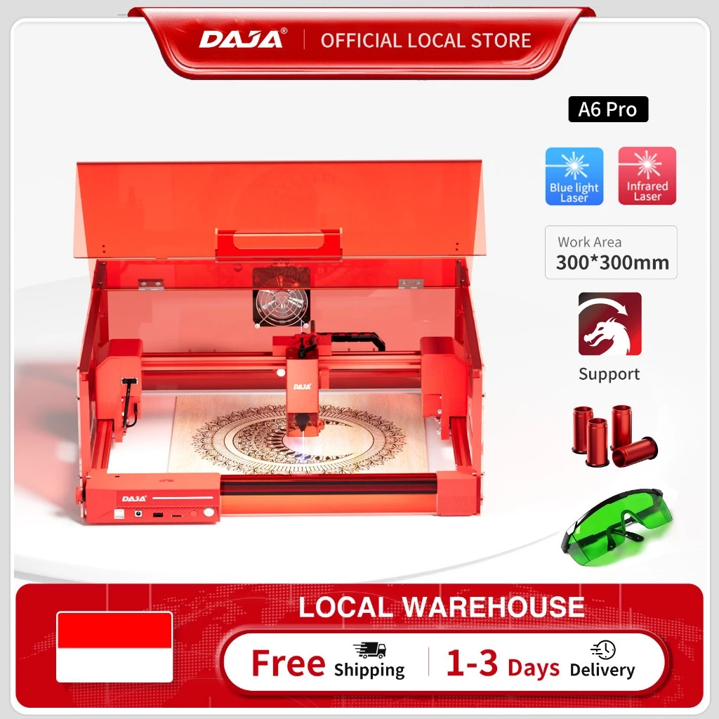 Jual Mesin Ukiran Laser DAJA A6pro10W Mesin Penanda Laser Baru yang ...